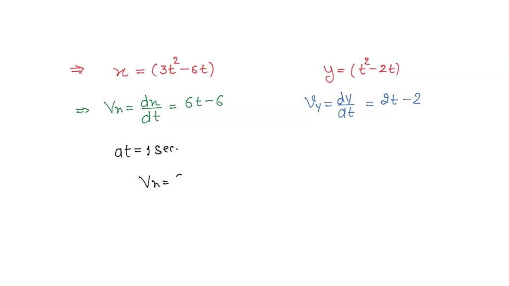 SOLVED: " The position of a particle moving in the xy-plane at any time is given by metres, metres."