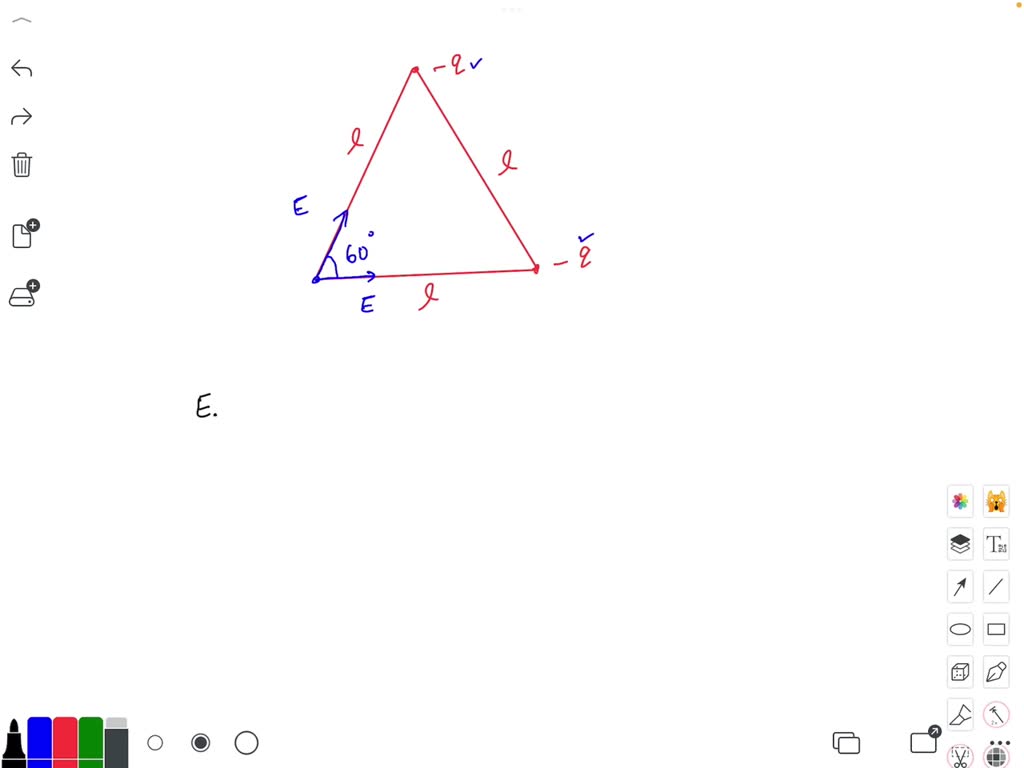 SOLVED: Equilateral triangle with a length a on one side has point ...