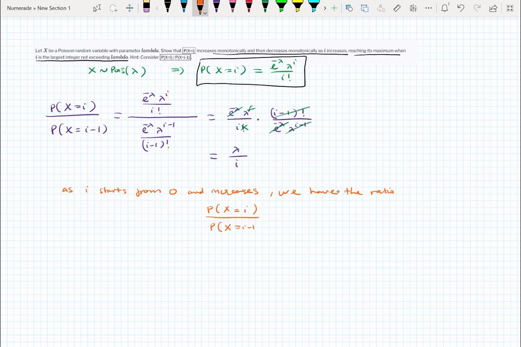 Solved Let X Be A Poisson Random Variable With Parameter λ Show That 5787