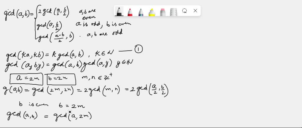 Solved Euclids Algorithm Is An Efficient Method For Computing The Greatest Common Divisor Gcd