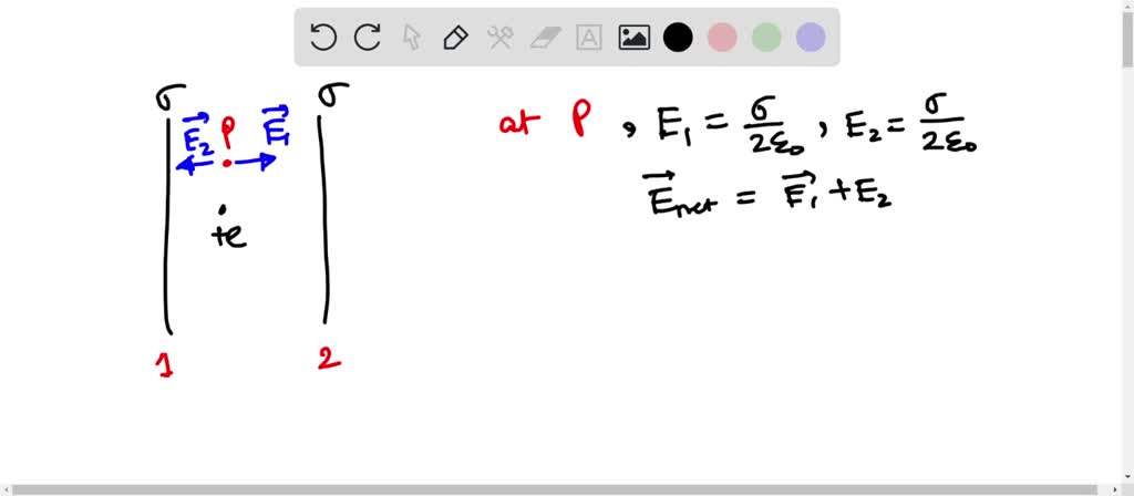 SOLVED: A proton is placed at rest in the region between two infinite sheets of equal charge ...