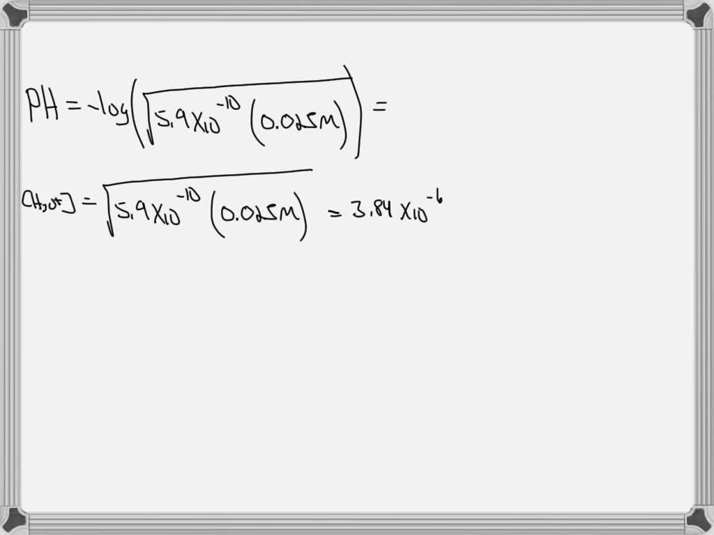 SOLVED: Boric acid, BOH is used as a mild antiseptic. What is the pH of ...