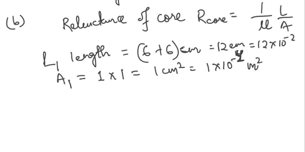 SOLVED: Task 2 The figure below shows an iron core with all ...