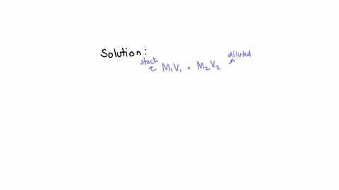 A chemist makes 820 ml of sodium chloride nacl working...