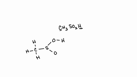 Draw a lewis structure of ch3so2h and identify for molecular...