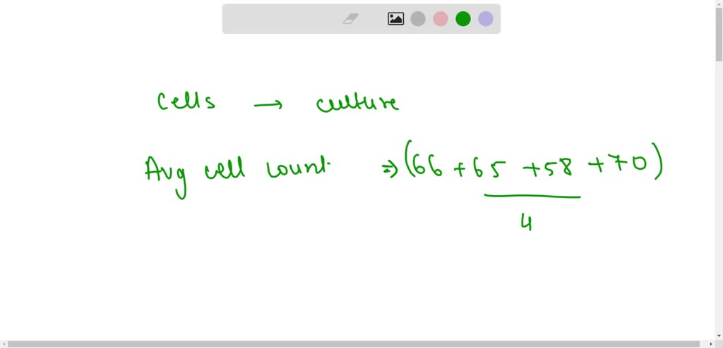 SOLVED: example of cell culture calculation for optimum cell density in ...