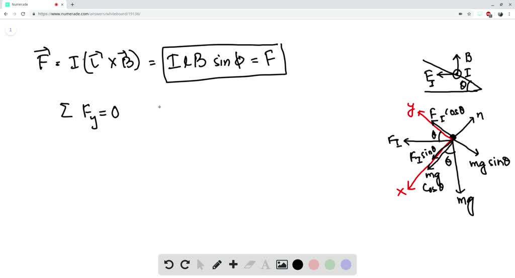 SOLVED: A straight piece of conducting wire with mass M and length L is ...