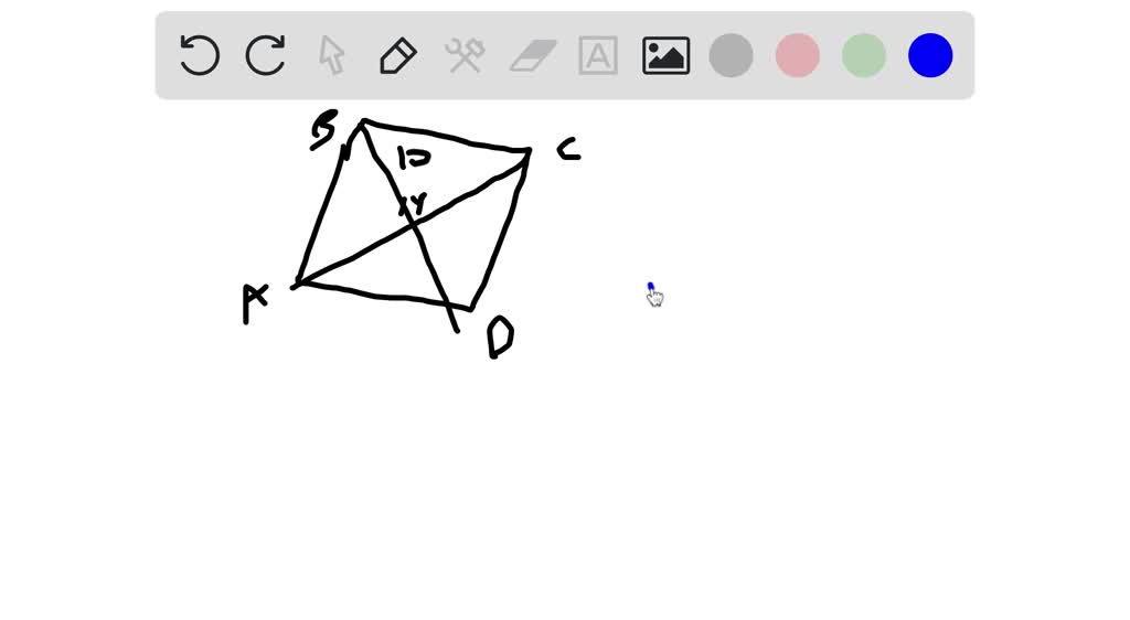 SOLVED: Draw rhombus BEST with the following measurements and calculate ...