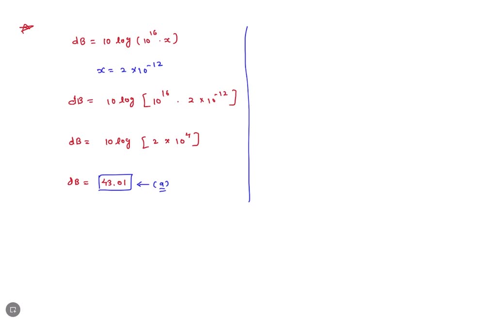 SOLVED: The sound level in decibels (dB) is given by dB = 10log(x), where x is the intensity of ...