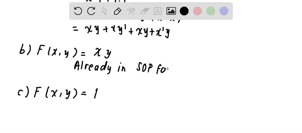 Solved 12 2 2 Find The Sum Of Products Expansions Of These Boolean