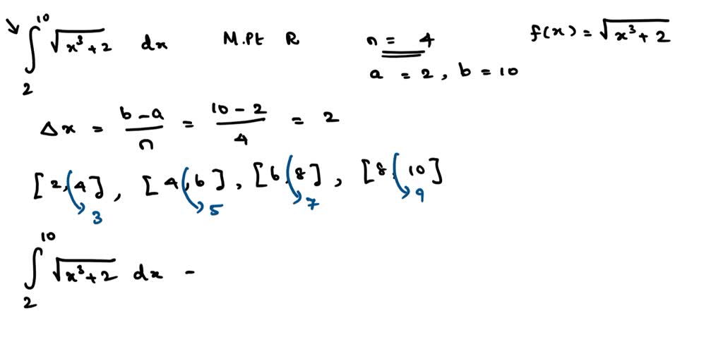 Use the Composite Midpoint rule with n + 2 subintervals to approximate ...