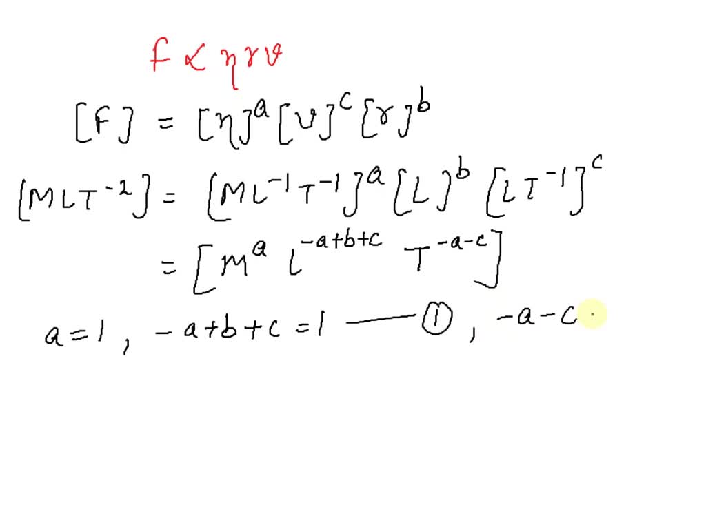 SOLVED: Derive the form of Stokes law for viscosity F=Cnrv by ...