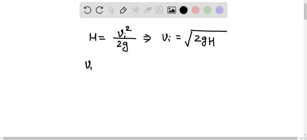 SOLVED: An object of mass xkg is fired vertically upwards and reaches a maximum height of 5.69cm ...