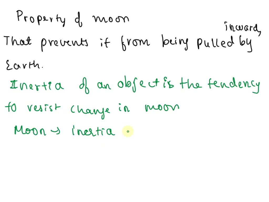 SOLVED: Which of the moon's properties prevents it from being pulled ...
