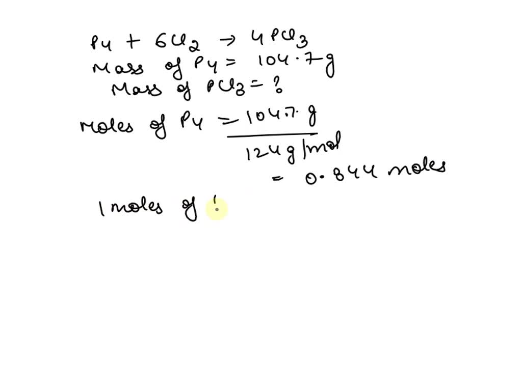 SOLVED: Consider the reaction of solid P and chlorine gas to form ...