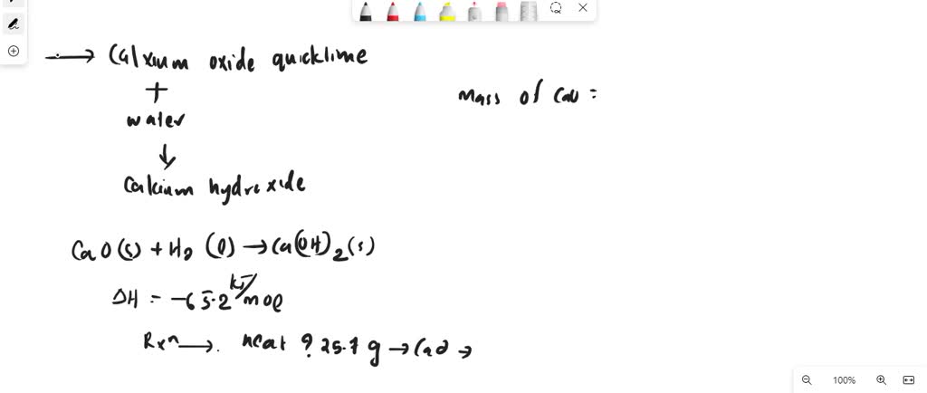 SOLVED: Q.9 Calcium oxide reacts with water to form calcium hydroxide ...