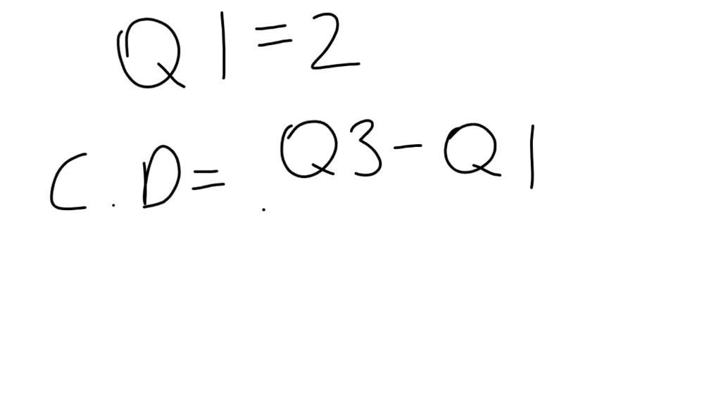 SOLVED: Calculate the coefficient of dispersion in terms of quartile deviation with a data set ...