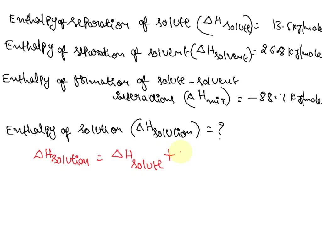 SOLVED: A hypothetical solution forms between a solid and a liquid. The ...