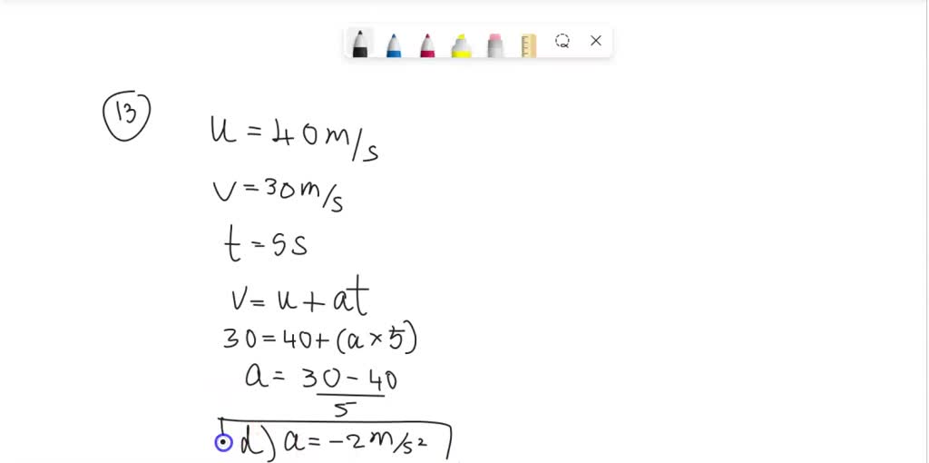 SOLVED: A truck slows down from 10m/s to 30m/s in 5 seconds. What was ...