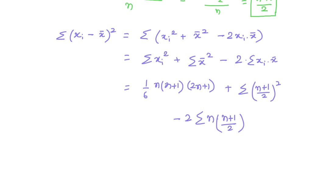 SOLVED: '6*30. (a) Find the mean and standard deviation of the first n ...