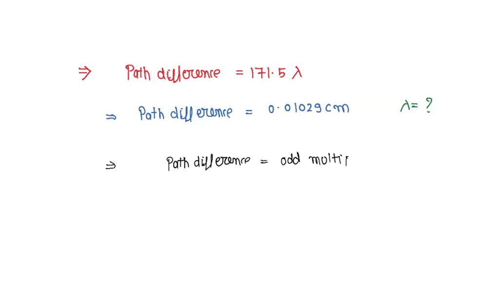 SOLVED: " The path difference between two interfering waves at a point ...