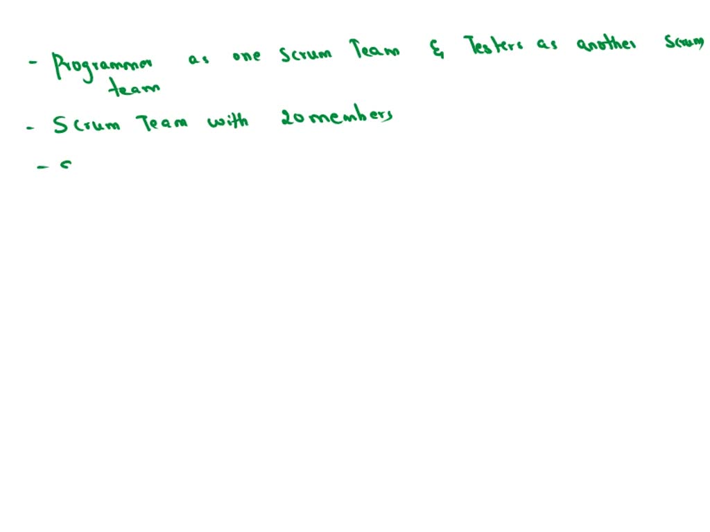 SOLVED: Specific features are created using Scrum methodology according to four distinct phases ...