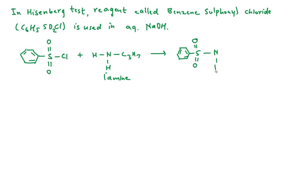 SOLVED: What reagent is used in the Hinsberg test of amines? A. (CH3CO ...