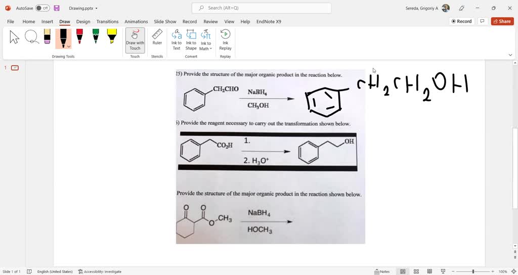 SOLVED: 8 Write the major organic product = of each reagent /reactant ... SOLVED: 8 Write the major organic product = of each reagent /reactant ...