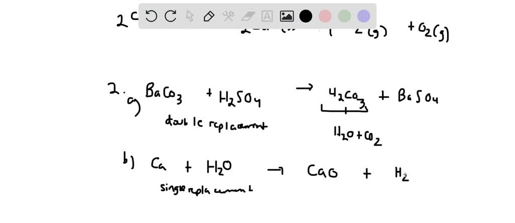 SOLVED: DUENL2QE Write " the complete, balanced equation for each of the following reactions (3 ...