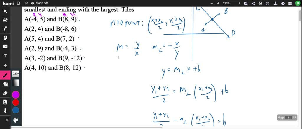 SOLVED: A perpendicular bisector to is drawn through point C and ...