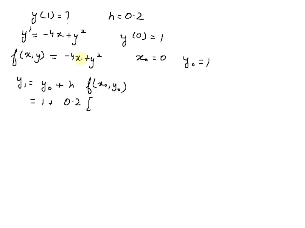 Solved Point Use Eulers Method With Step Size 03 To Estimate Y15