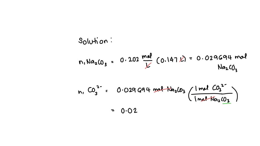 SOLVED: Consider the reaction between 0.147 L of 0.202 M Na2CO3 and 0.138 L of 0.116 M AgNO3 ...