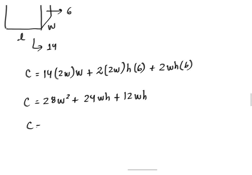 SOLVED: A rectangular storage container with an open top is to have a ...