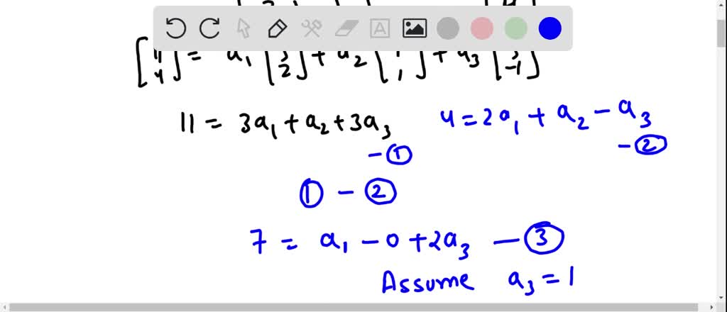 Express the column matrix b as a linear combination of the columns of A ...