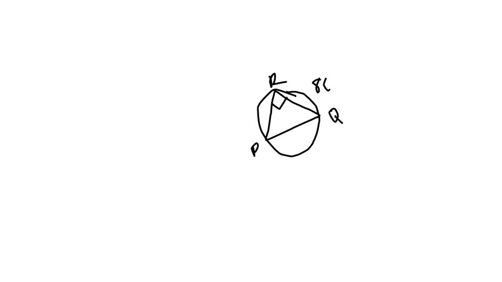 SOLVED: Alex drew a circle with right triangle PRQ inscribed in it, as ...
