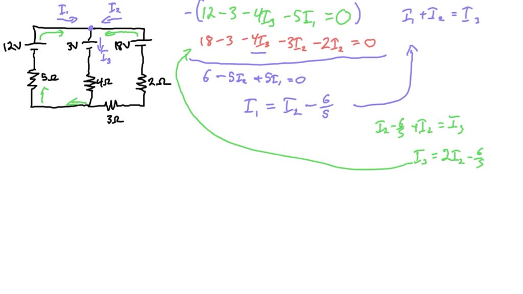 SOLVED: By employing Kirchhoff's Laws, find the voltage drop on each resistor in the figure below.