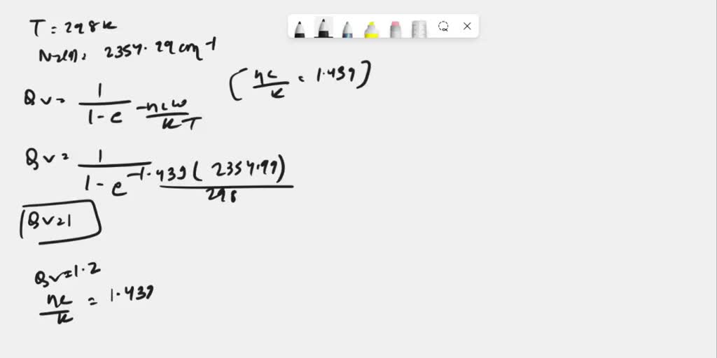 SOLVED: The fundamental vibration wavenumber of N2(g) is 2354.99 cm^–1. Calculate the ...