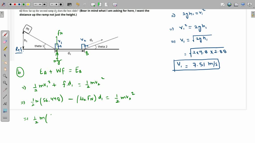 SOLVED: A box of m = 10.0 (kg) rests on frictionless ramp set at an ...