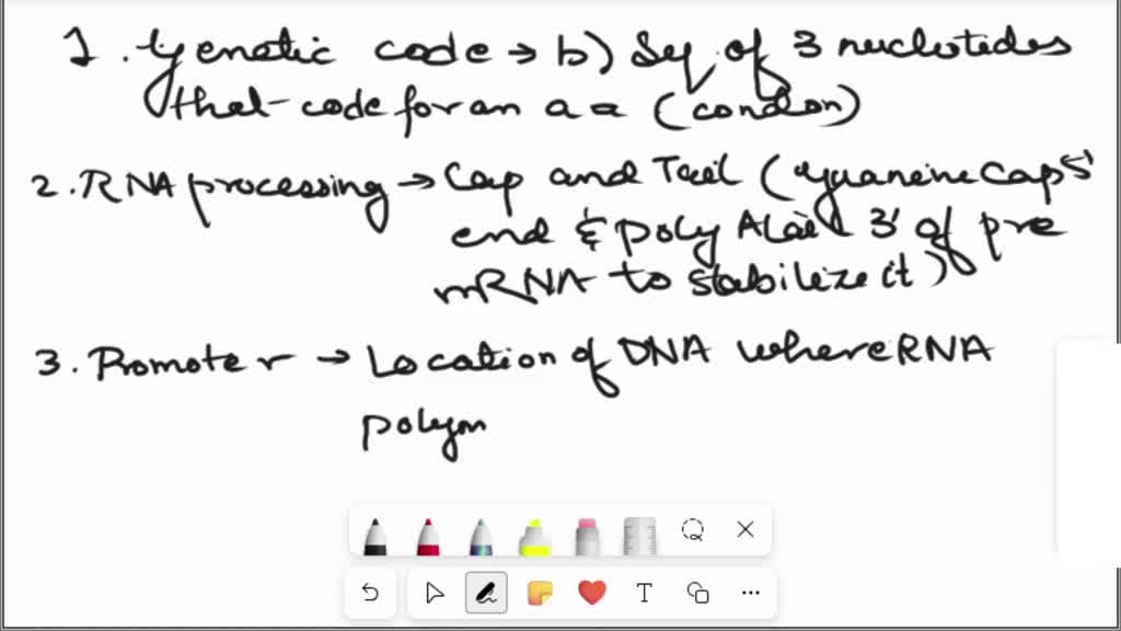 SOLVED: '2. Match the terms with the most suitable description: genetic code Examples of RNA ...