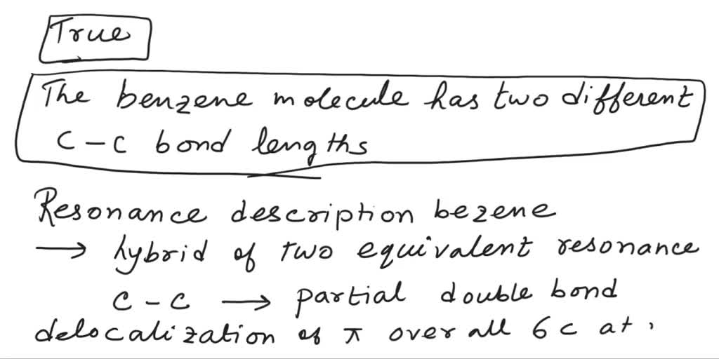 SOLVED: The two equivalent resonance forms of benzene are shown below ...
