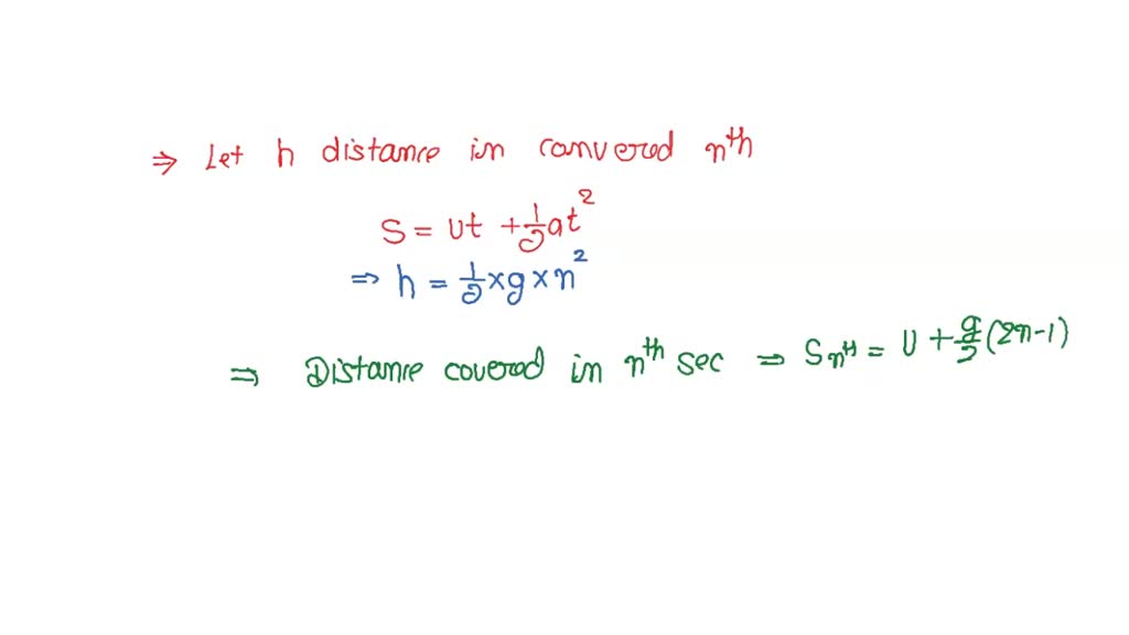 SOLVED: A particle is dropped under gravity from rest from a height h and it travels a distance ...