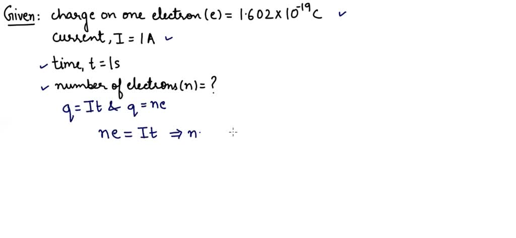 Solved The Charge Of An Electron Has A Magnitude Of 1 602 X 10 19 C