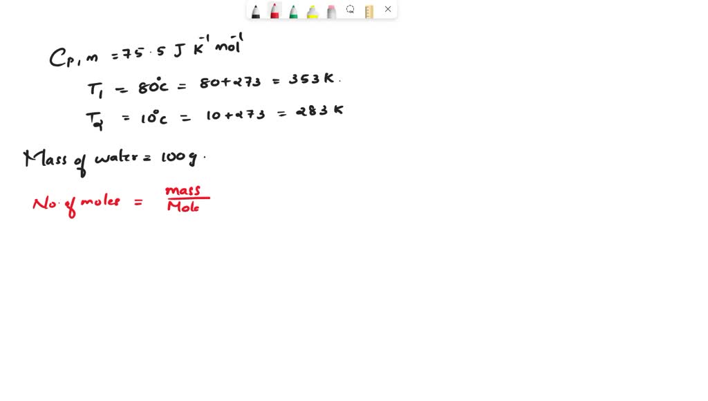 SOLVED: Calculate the change in entropy when 200 g of H2O at 100°C is mixed with 300 g of H2O at ...