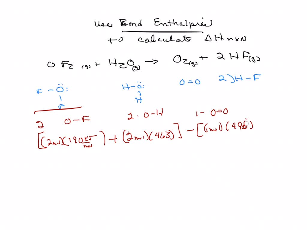 SOLVED: Bond energy in reactants - bond energy in products Using ... SOLVED: Bond energy in reactants - bond energy in products Using ...