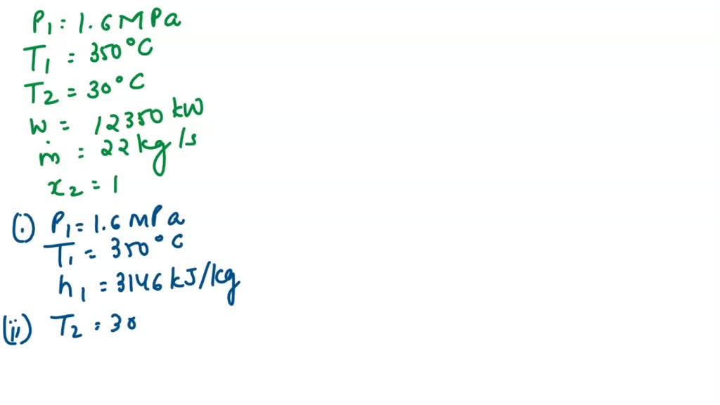 SOLVED: 3) (14 points) Superheated steam at a temperature and pressure ...