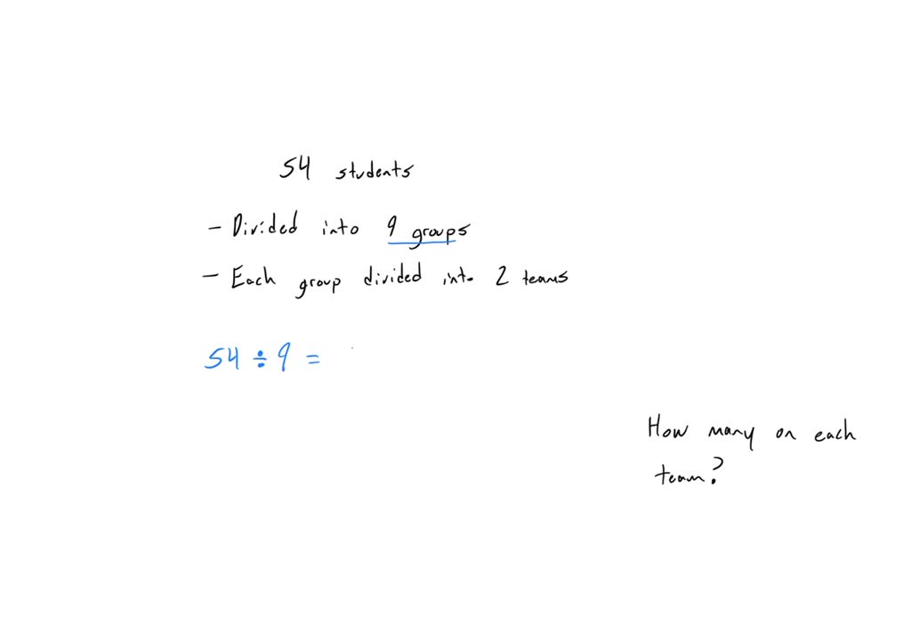 SOLVED: A third-grade gym class has 54 students. The gym teacher ...