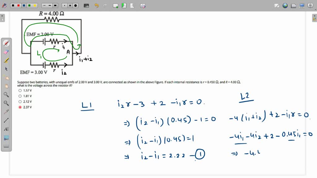 SOLVED: 'Two resistors, of Ry = 2.830 and Rz 5.110 are connected in ...