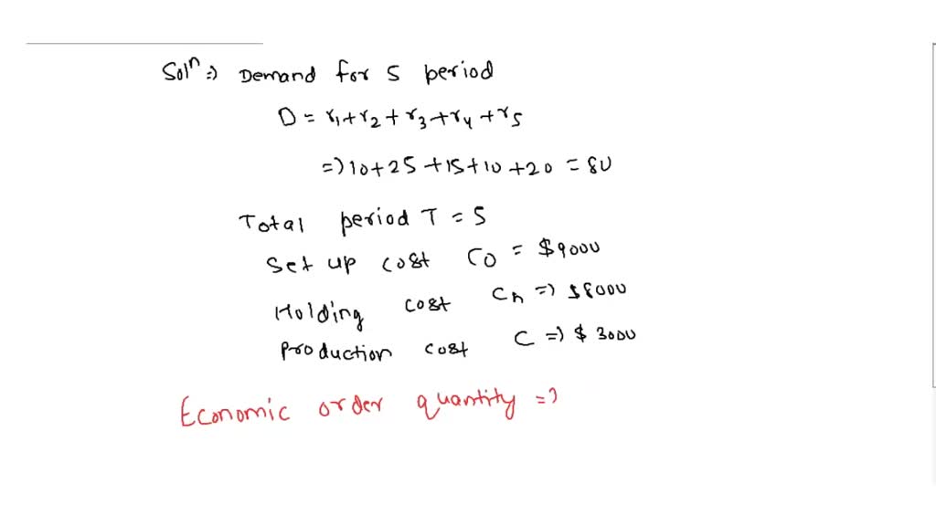 SOLVED: Suppose that production planning is to be done for the next 5 ...