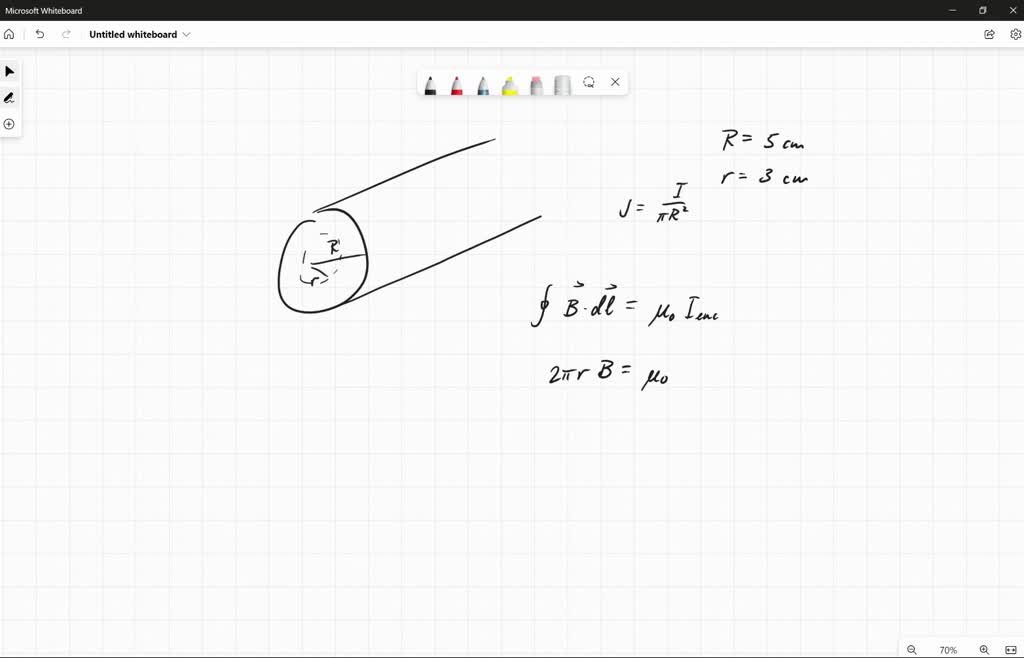 SOLVED: 8. A long cylindrical wire (radius =5.0 cm ) carries a current ...