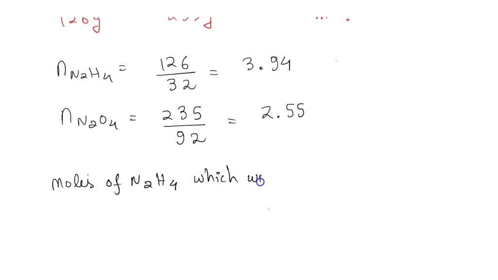 SOLVED: Hypergolically-fueled rocket engines use a combination of ...